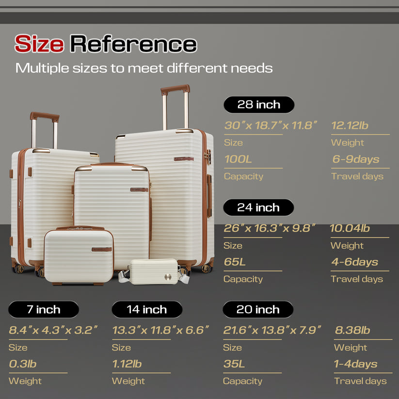 Expandable Hard Shell Suitcase Set 5 Pieces Set TR009 – joyway